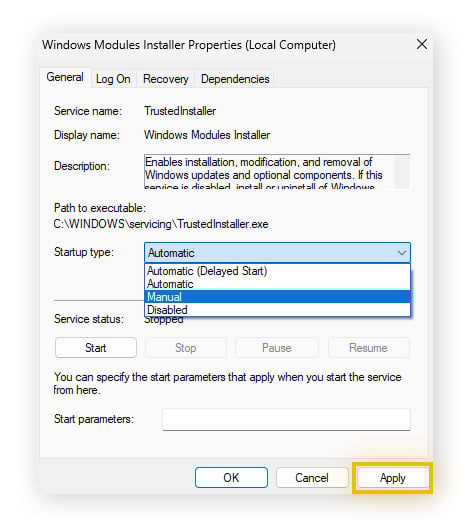Fix Windows Modules Installer Worker High CPU Usage